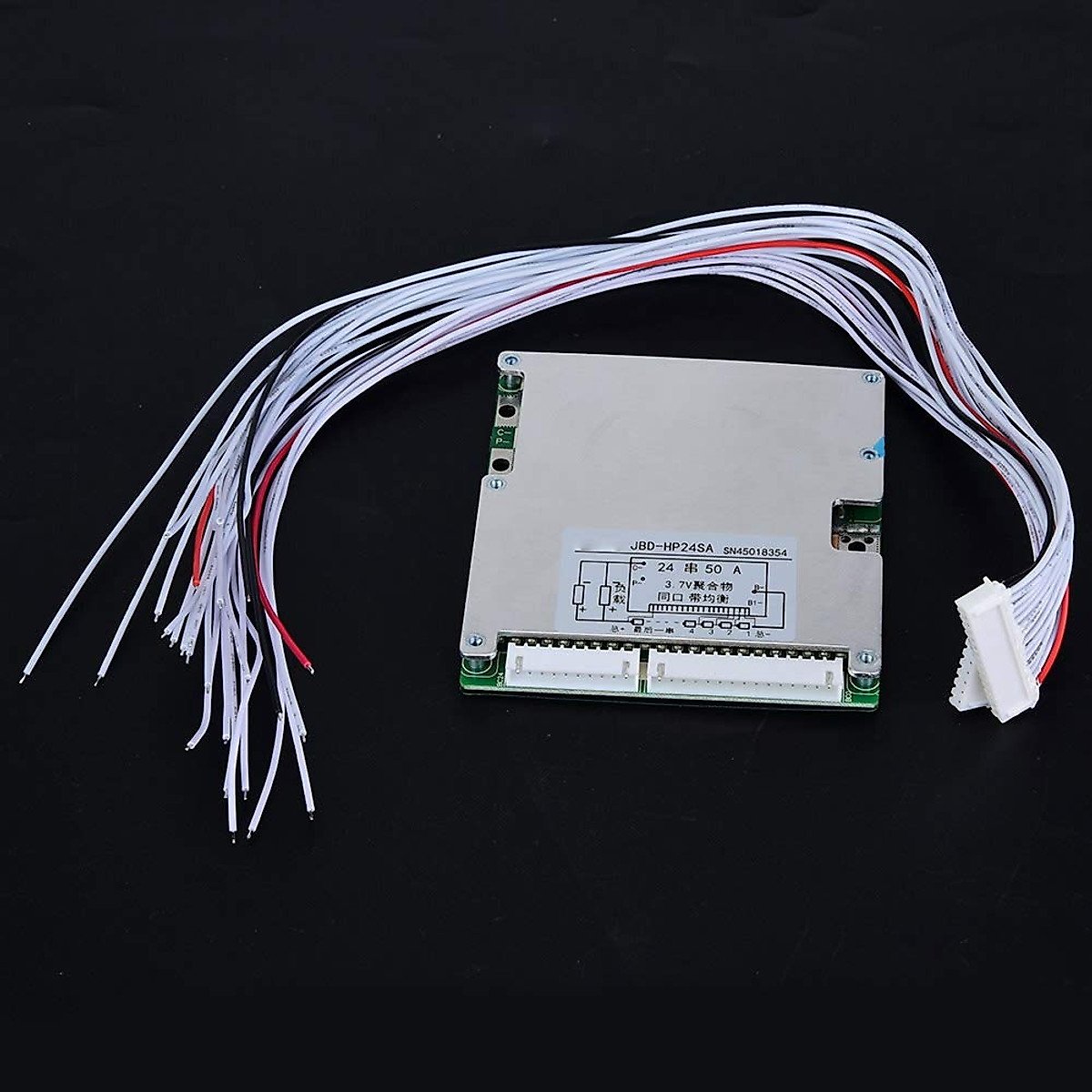 Battery Protection Module, 24 Strings 50A 3.7V Polymer Lithium Li-Ion PCB BMS Cell Protection Board Same Port Balanced Board