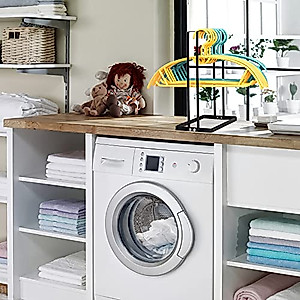 Hanger Organizer Stacker, Hanger Storage Organizer, Hanger Stacker for Closet Laundry Room,Holds up 110 Wire Clothes Hangers,Hanger Storage Rack Holder for Laundry Room Closet Dry Cleaning Room