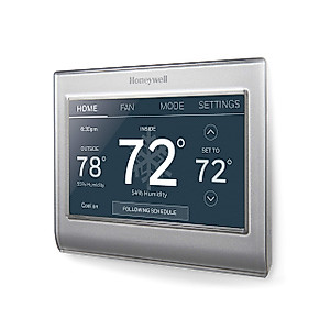 Honeywell Home RTH9585WF Wi-Fi Smart Color Thermostat, 7 Day Programmable, Touch Screen, Energy Star, Alexa Ready, C-Wire Required, Not Compatible with Line Volt Heating