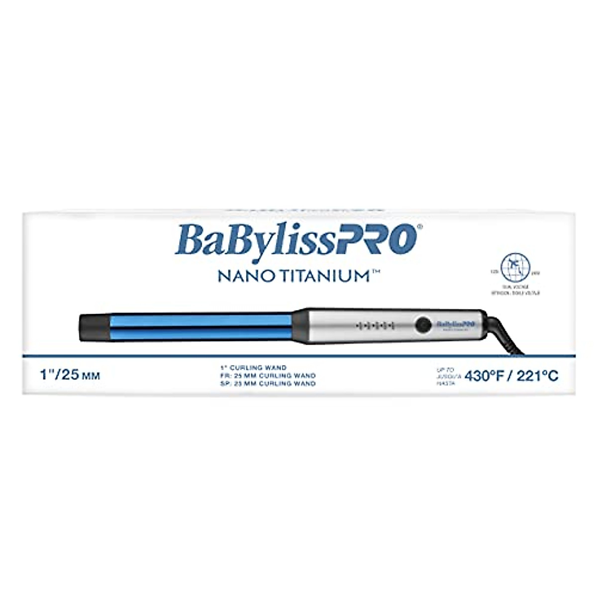 BaBylissPRO BaBylissPRO Nano Titanium Curling Wand, 1 Inch, 1 ct.
