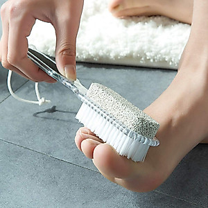 4 in 1 Foot File Pumice Stone Nail Brush Handheld Remover Pedicure Tool Reducer for Exfoliation