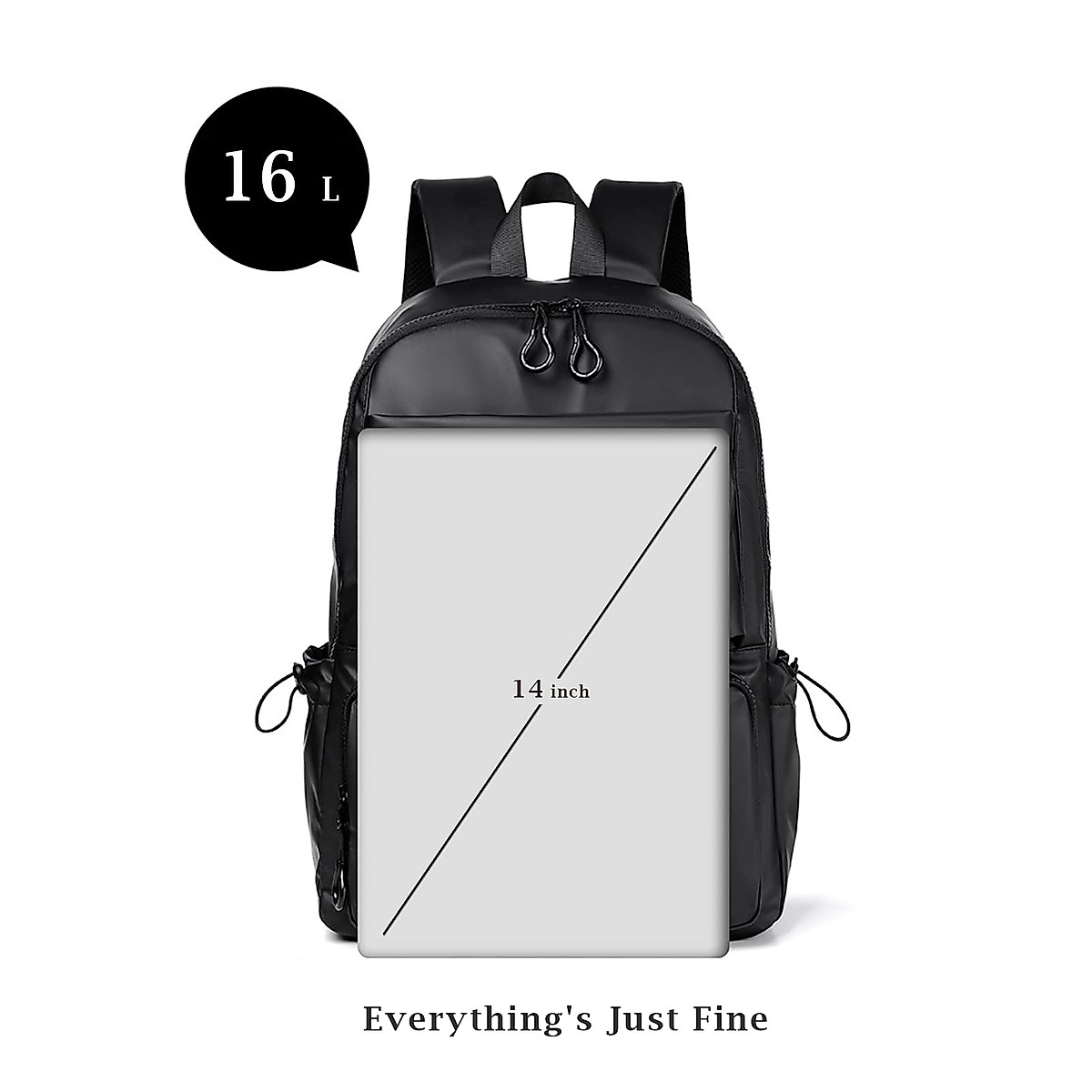 DEARART Travel Laptop Backpack, College School Computer Bag, Durable & Water Resistant & Lots Pockets Backpacks For Men Women, Fits 15 inch Notebook, Black Book bag