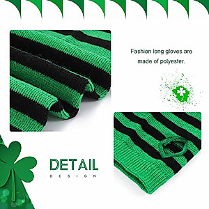 Yikisdy Fingerless Gloves Long Elastic Arm Sleeves Festival Glove for Women and Men