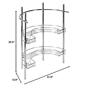 Croydex Mild Steel Pedestal Storage Unit with Shelves and Towel Rail