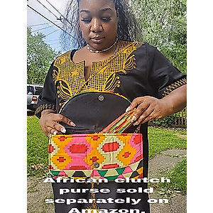 African Fabric Folding Fan/Church fan/Ankara fan/Leather folding fan/Wedding fan/Sport fan/Multicolor African fan/Pouch Included!