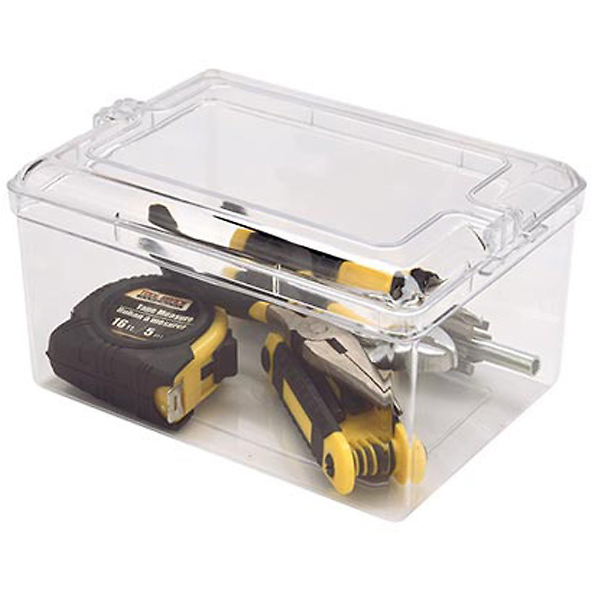 Pioneer Plastics 079C Clear Rectangular Plastic Container, 7.4375" W x 5.3125" D x 3.75" H