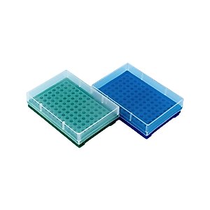 LUERFLEX 96 Wells PCR Tube Rack for 0.2ml 0.1ml Strips Tubes, The Lid is for Non-Skirted PCR Plate Pack of 2