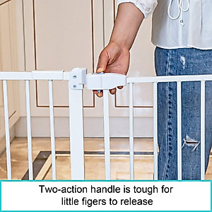 58-Inch Baby Gates Extra Wide - Baby Gates for Stairs,Dog Gates with Auto-Close,Includes 4-Inch, 8-Inch and 12-Inch Extension
