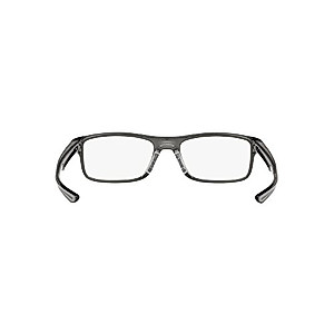 Oakley Men's Ox8081 Plank 2.0 Rectangular Prescription Eyeglass Frames, Polished Grey Smoke/Demo Lens, 53 mm