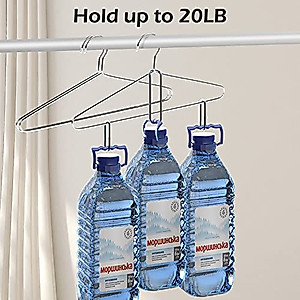 SLEEPING LAMB Metal Hangers 100 Pack Clothes Hangers - Coat Hangers for Closet-16.4 inch Stainless Steel Heavy Duty Hangers for Suits, Shirts, Pants