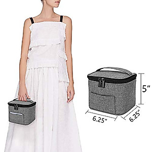 LUXJA Breastmilk Cooler Bag (Hold Four 5 Ounce Breastmilk Bottles), Leakproof Breast Milk Cooler for 4 or 5 Ounce Bottles (Bag Only), Gray
