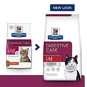 Hill's Prescription Diet i/d Digestive Care Chicken Flavor Dry Cat Food, Veterinary Diet, 8.5 lb. Bag