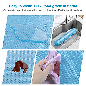 TIONTURE 4 Pcs Refrigerator Liners Refrigerator Mats EVA Fridge Liner for Glass Shelves Washable Refrigerat Mat Fridge Mats for Refrigerators Cabinets Wardrobes Drawers