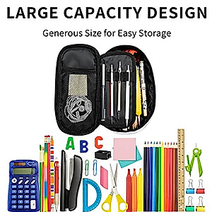 High Capacity Galaxy Pencil Pen Case for Boys Girls Teen, 3 Compartments Multifunction Pencil Box with Zipper Organizer Pencil Bag Stationery Pouch Supplies Office Stuff Makeup Bag