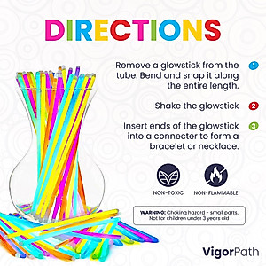 Set of 100' Luminous Sticks - 8" Glowsticks for Bracelets, Necklaces - Perfect for Neon-Themed Parties, Easter Celebrations, Festive Christmas Evenings, Spooky Halloween Nights, and Football Fanatic