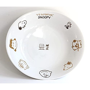 シミズ陶業(Shimizutougyou) Brownpal Snoopy Curry Pasta Plate, Set of 2