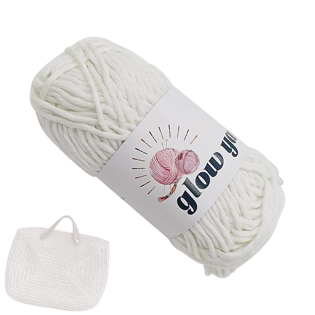 OSKOE Luminous Yarn, Soft Chunky Yarn, Glow in Dark Yarn Knitting Wool, Soft Chunky Yarn for Yarn Projects Making Plush Balls Handmade Bags Sweaters Shoes Hats Sweaters Blankets Scarves