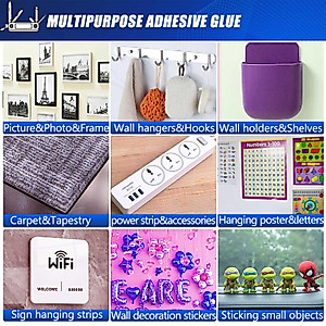 ZMUAXUAN Strong Nano Double Sided Tape Heavy Duty Mounting,Clear Removable Sticky Adhesive Strips No Damage Wall,Waterproof Reusable Thick Gel Grip Washable for Hanging Picture,Poster,Carpet,Photo