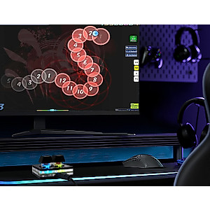 BTXETUEL NONO OSU keypad 2-Key Red axis Gaming USB Keyboard,Hotswap Mechanical Keyboard,Mini Mechanica RGB keypad for macros and Rhythm Games.