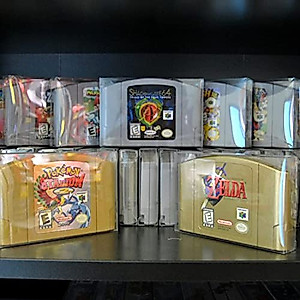 Video Game Cartridge Protector Compatible for Nintendo N64 Games - 0.40 MM PET Cartridge Display Storage Case compatible for Mario Kart, Zelda, Super Mario, Golden Eye (Pack of 25)