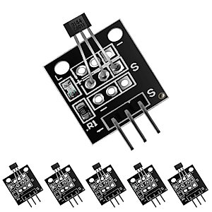 Hall Effect Magnetic Sensor Module, 3144E A3144 Hall Effect Sensor KY-003 DC 5V for Arduino PIC AVR Smart Cars by MUZHI(6 Pcs)