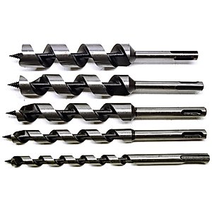 Auger Twist Drill Bit Industrial Wood Drill Hex Shank SDS 10 / 13 / 19 / 22 / 25mm TE572 by HSS