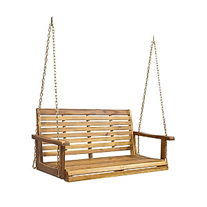 Christopher Knight Home Outdoor Acacia Wood Porch Swing,Brown/Teak