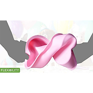 HINMAY Dog Birthday Cake Mold Silicone Bone Shape Cake Pan with Decorating Pen (Pink)