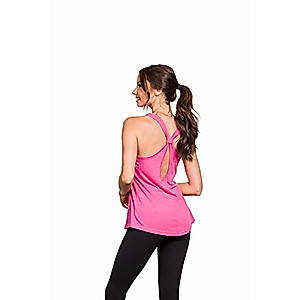 Epic MMA Gear Womens X Knot Backless Style Yoga Tank Top Adiel-18 Style (X-Large, Pink)