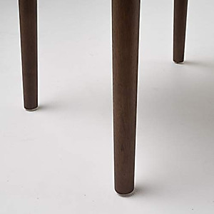 Christopher Knight Home Orrin Curved Leg Rectangular Dining Set, 5-Pcs Set, Natural Walnut / Light Beige