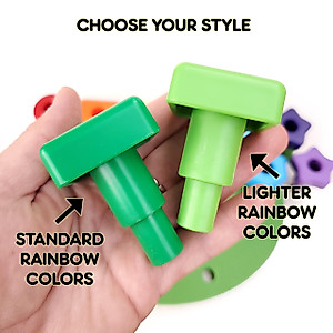 KIDS KORNER New & Improved Jumbo Shapes Pegboard Toddler Game Set - Educational Stacking Sensory Toys, Peg Math Manipulatives with Learning Activities eBook