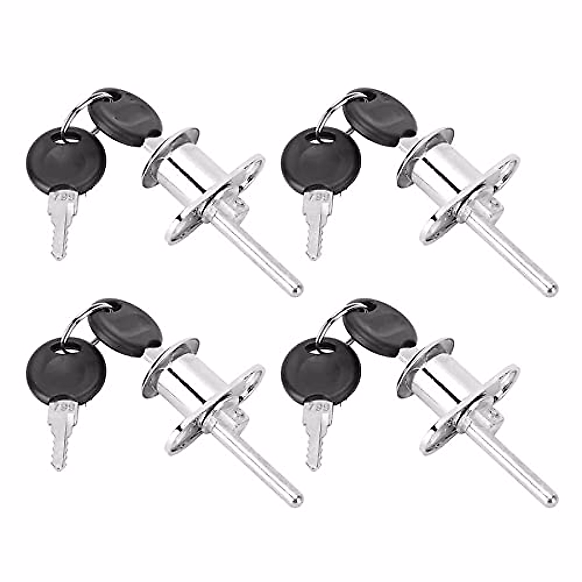 Cupboard Locks,time Lock Box, Cam Lock,Cabinet Lock 4Pcs Zinc Alloy Cam Cylinder Lock Security Office Desk Drawer Cabinet Lock Mailbox Cupboard Locker Furniture Door Lock with Keys