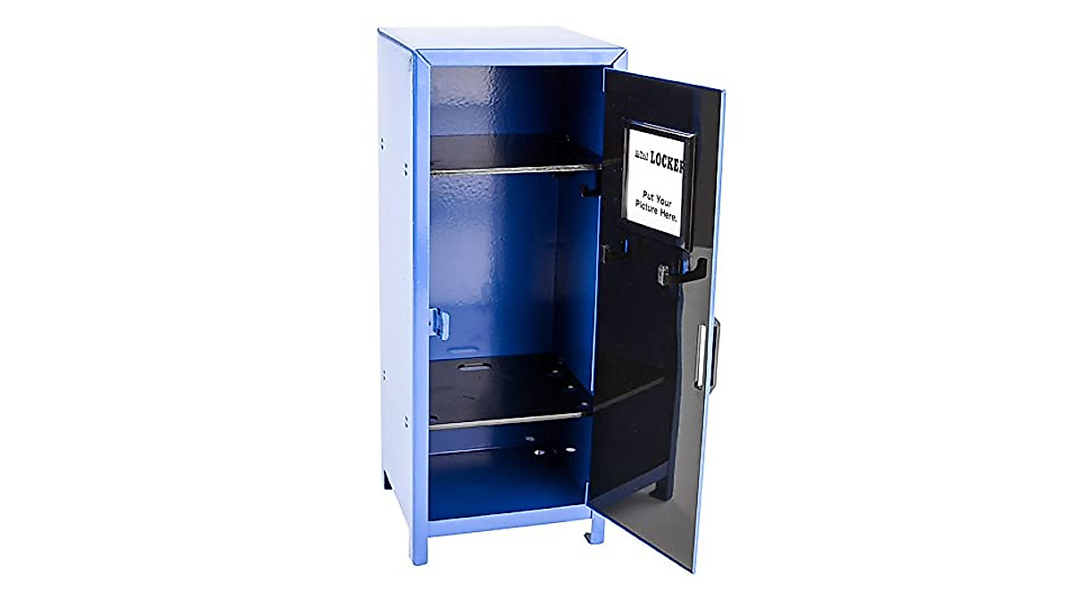 Brightly Colored Kids Mini Metal Locker with Lock & Keys for Ages 3+