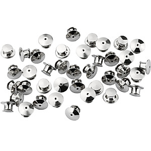 SUBANG 30 Pieces Metal Pin Backs Locking Pin Keepers Locking Clasp with Storage Case