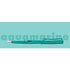 Lamy safari candy 021 Fountain Pen - Modern Aquamarine Colour Fountain Pen with Ergonomic Handle and Timeless Design - Nib Size F - Special Model
