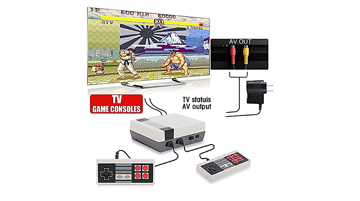 Retro Game Console with 620 Games - Classic Handheld & AV Output