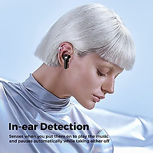 SoundPEATS Air3 Wireless Earbuds Mini Bluetooth V5.2 Earphones with Qualcomm QCC3040 and aptX-Adaptive, 4-Mic and CVC 8.0 Noise Cancellation, TrueWireless Mirroring Tech, in-Ear Detection
