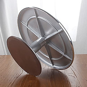 Aluminium Alloy Revolving Cake Stand 12 Inch Heavy Duty Aluminium Rotating Cake Turntable with Non-slipping Silicone Bottom Rotating Display Stand Cake Decorating Supplies (Purple)