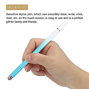 MECCANIXITY Ballpoint Pen with Stylus Tip 3 in 1 Ink Pen & Fine Point Disc & Fiber Tips Magnetic Stylus Pens for All Capacitive Touch Screens Universal, Blue