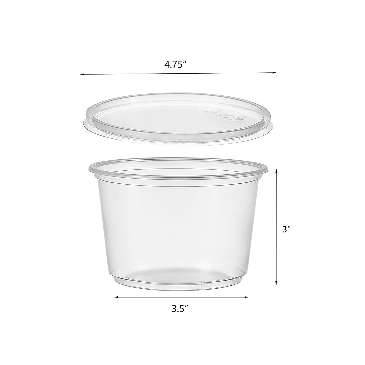 FULING [50 Set - 16 oz. Plastic Deli Disposable Food Storage Containers With Airtight Lids …