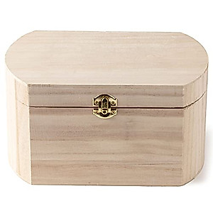 Darice Wood Box with Hinged Lid 14.6 x 24.6 x 13.6mm