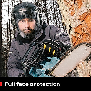 NoCry Premium Safety Face Shield for Grinding and Cutting — Anti-Fog, Clear Face Shield Mask with Adjustable Headgear - Impact Resistant Full Face Shield — ANSI Z87.1 Certified Grinding Face Shield