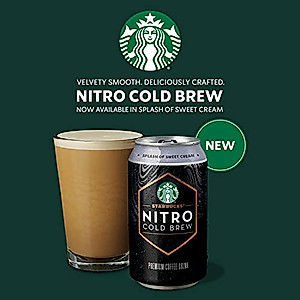 Starbucks - RTD Coffee Nitro Cold Brew, Splash of Sweet Cream, 9.6oz 8pk, Brown