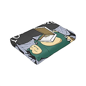 Interesting Flannel Fleece Blanket for Beding Cozy Plush Throw Blanket Lightweight Decorative Blanket Air Conditioner Blanket Towel for Couch Sofa Chair Office Travelling Camping Gift 60"X50"