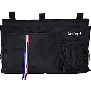 Kelleci Bedside Caddy - Hanging Bedside Organizer/Bedside Storage Bag for Bunk and Hospital Beds, Dorm Rooms Bed Rails/with 8 Pockets