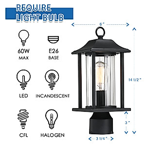 MrSconce Pier Mount Base 2 Pack, Cast Aluminum Outdoor Post Light Adapter, Outdoor Post Lights, Lamp Post Light Fixture