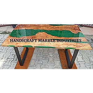 Handmade Epoxy Table Live Edge Wooden Table Epoxy Resin River Table Natural Wood Dining table Natural Epoxy Table Resin Table