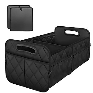 Deosk Trunk Organizer for Car, Collapsible Car Organziers and Storage with 6 Pockets, 50L Multi-Compartment Car Trunk Organzier, Car Accessories for Women/Men - Black Standard WXAG-0034