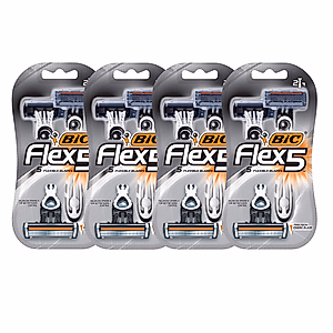 BIC Flex 5 Men's Disposable Razor, 8-Count
