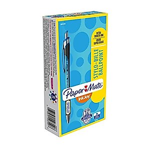 Paper Mate InkJoy 550RT Retractable Ballpoint Pens, Medium Point, Blue, Box of 12 (1951344)